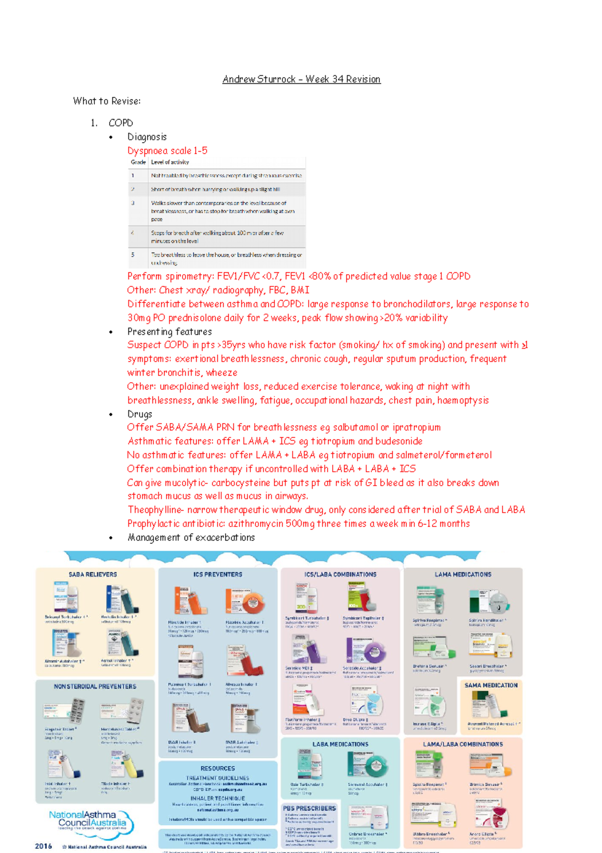 M01 Revision Session- summary of conditions - Andrew Sturrock – Week 34 ...