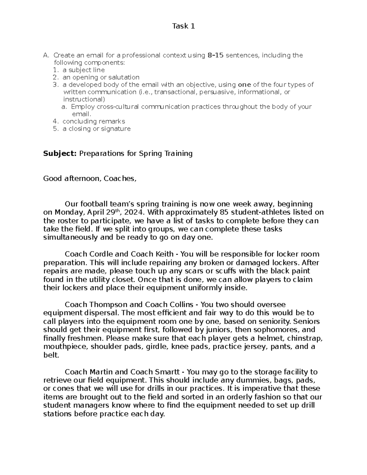 Task 1 - D270 - Task 1 for Composition: Self-Expression - Task 1 A ...