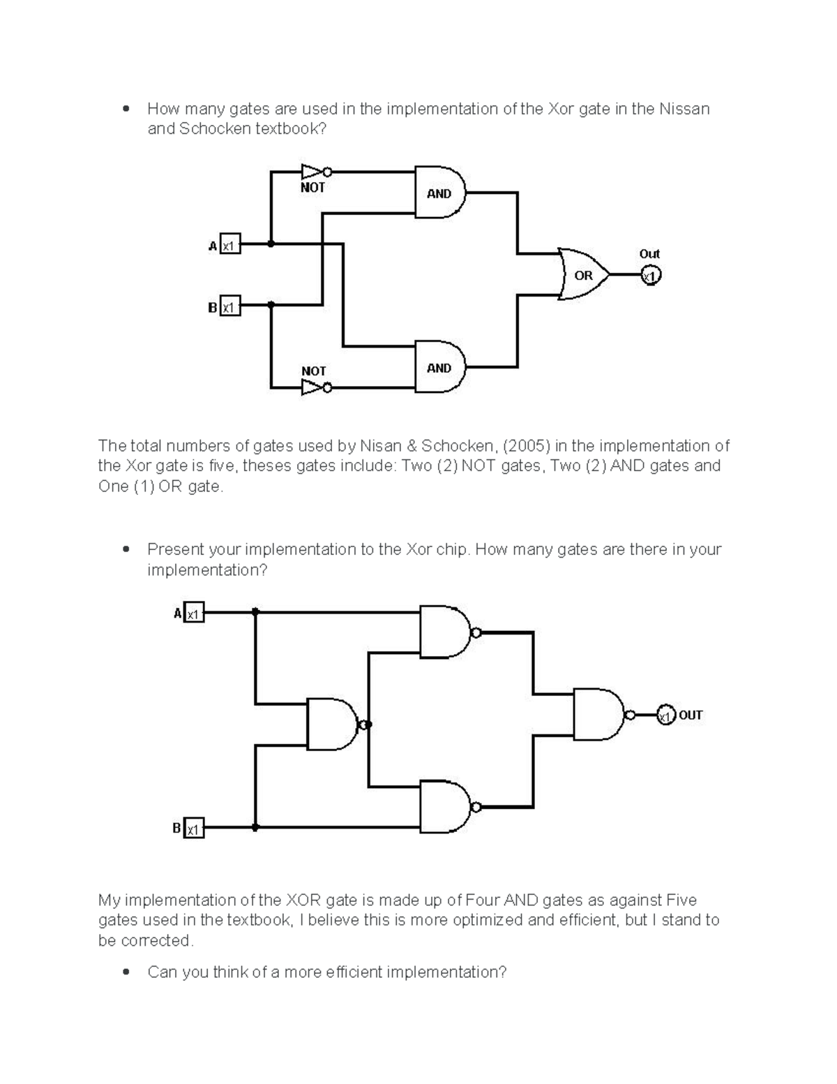 D Discussion Unit 2 - How many gates are used in the implementation of ...