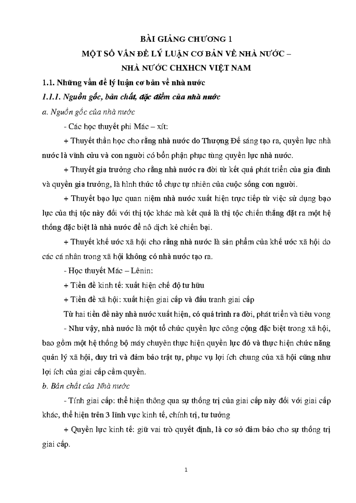 Tailieu-PLDC - sdsdsds - BÀI GIẢNG CHƯƠNG 1 MỘT SỐ VẤN ĐỀ LÝ LUẬN CƠ ...