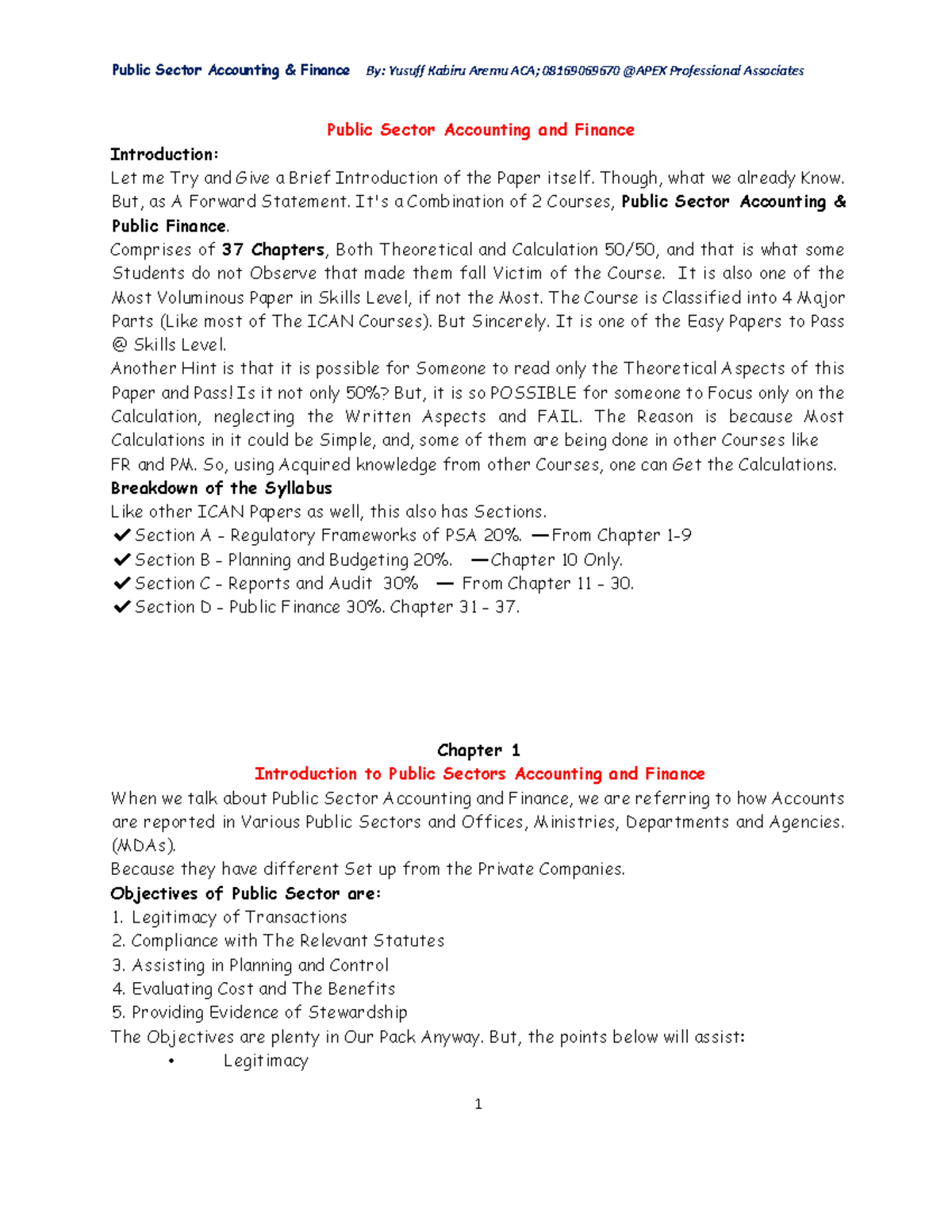Edited Summary PSAF - FOR STUDENTS OF ACCOUNTING AND FINANCE - Public ...