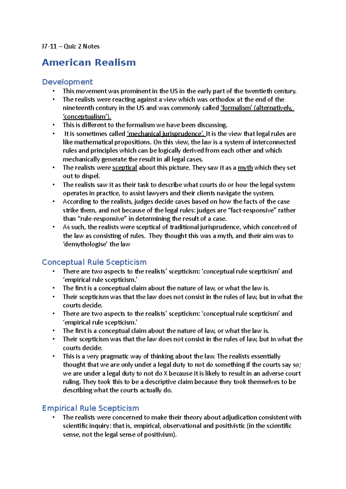 J7 - J7 mq - J7-11 – Quiz 2 Notes American Realism Development This ...