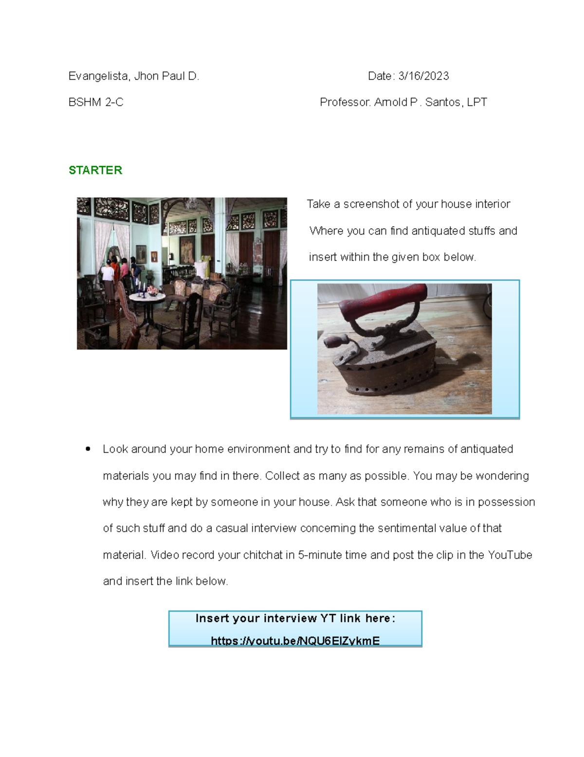 Evangelista BSHM2C AO2 RPH(18) - Evangelista, Jhon Paul D. Date: 3/16/ BSHM 2-C Professor ...