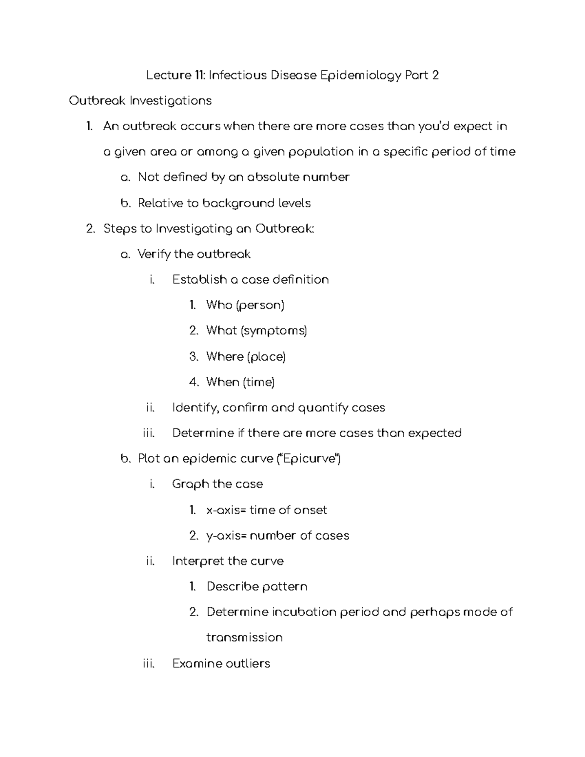 Lecture 11 part 2: infectious disease - Lecture 11: Infectious Disease ...