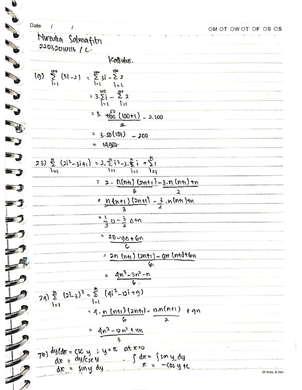 Tugas kalkulus batch 03 - Kalkulus I - Studocu