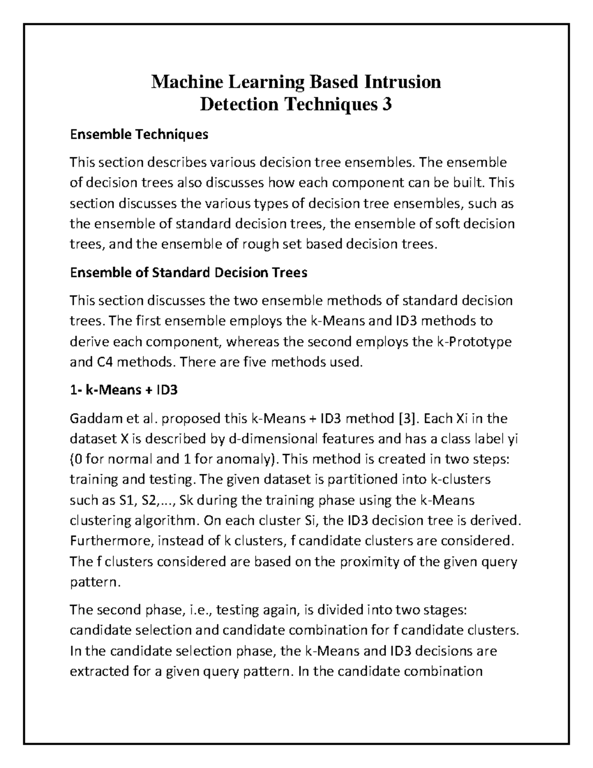 Machine Learning Based Intrusion 3 - Machine Learning Based Intrusion ...