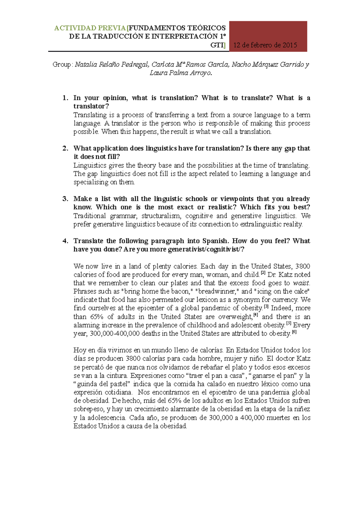 What Is Translation - Apuntes, tema 1 - ACTIVIDAD PREVIA[FUNDAMENTOS ...
