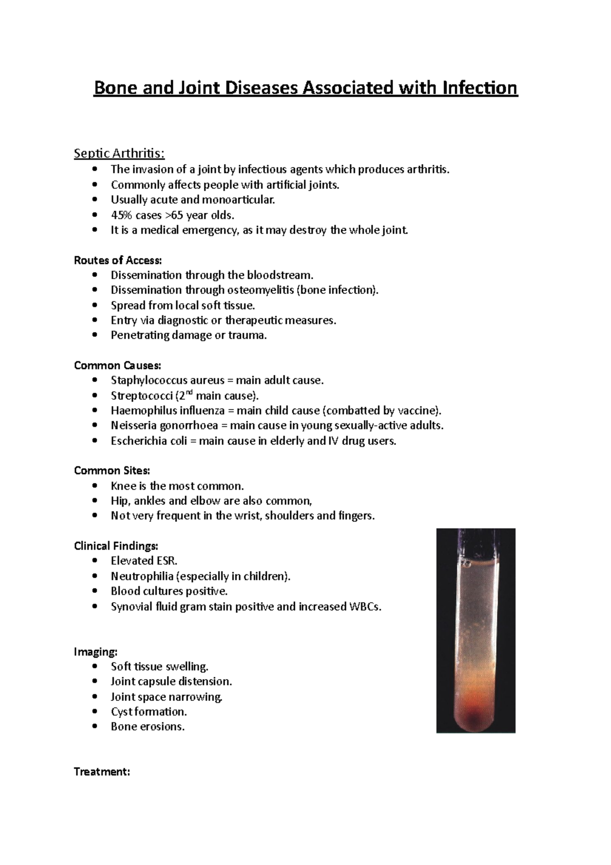 Bone and Joint Diseases Associated with Infection - Commonly affects ...