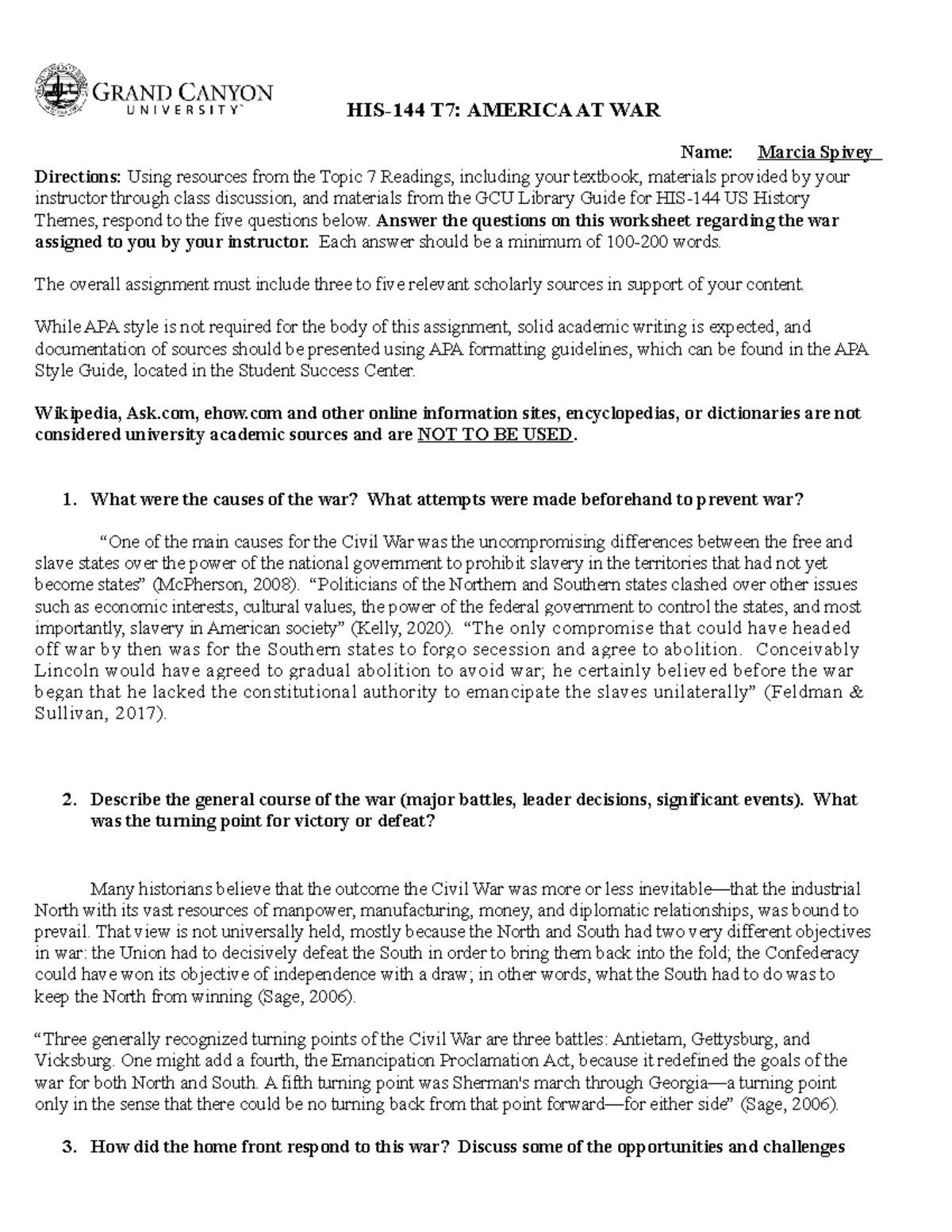 HIS-144-T7.America at War Worksheet Online - HIS-144 T7: AMERICA AT WAR ...