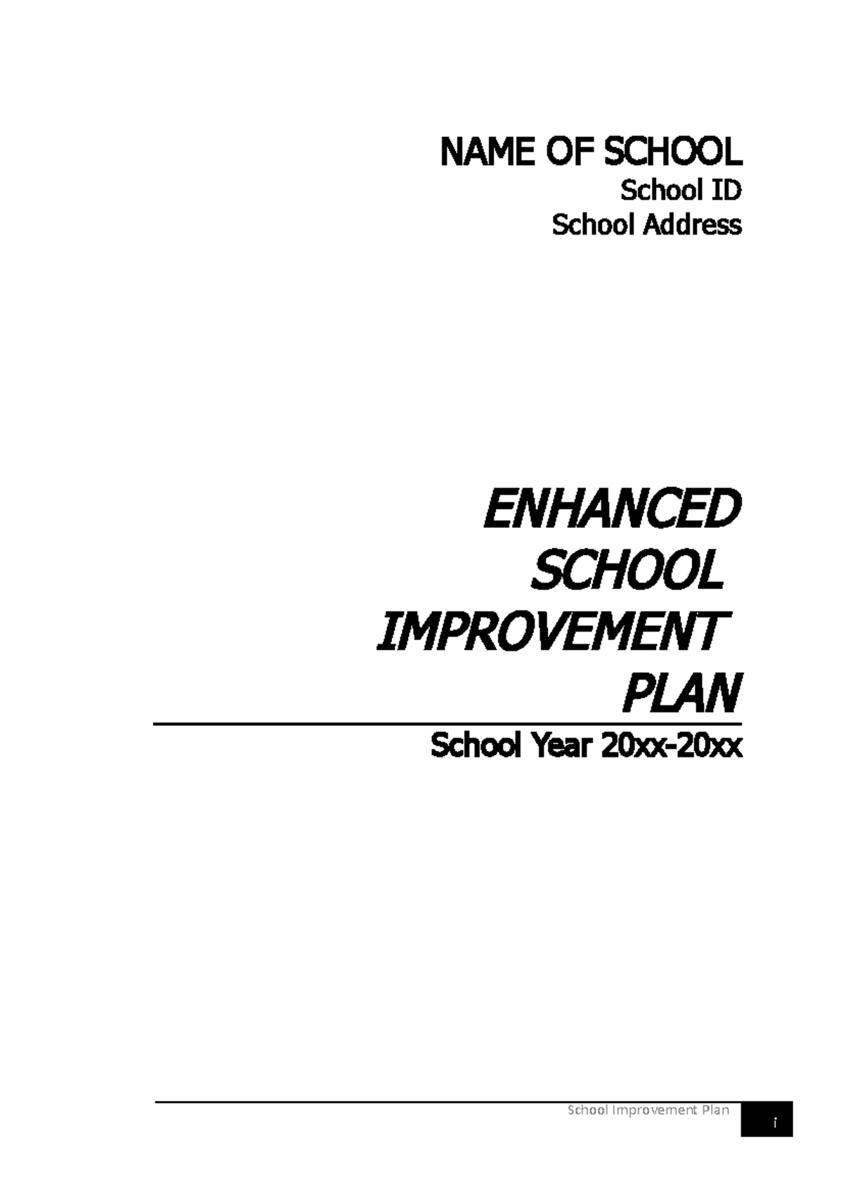 SIP Design Template - trrtrtrtrttrrtdsahdksajdks h - School Improvement ...