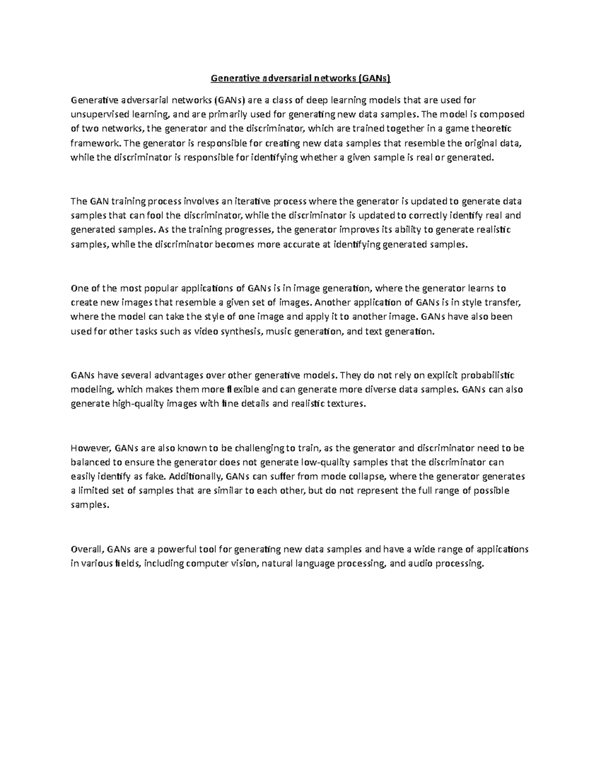 Generative Adversarial Networks Gans The Model Is Composed Of Two Networks The Generator