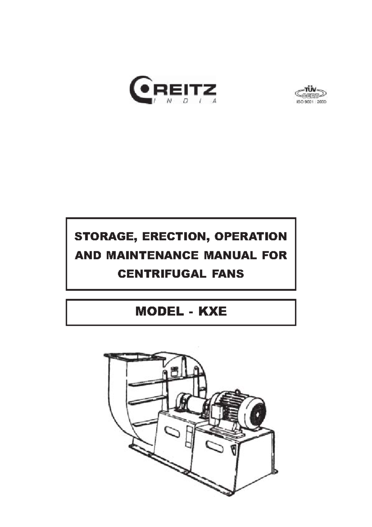 KXE Manual - STORAGE, ERECTION, OPERATION AND MAINTENANCE MANUAL FOR ...