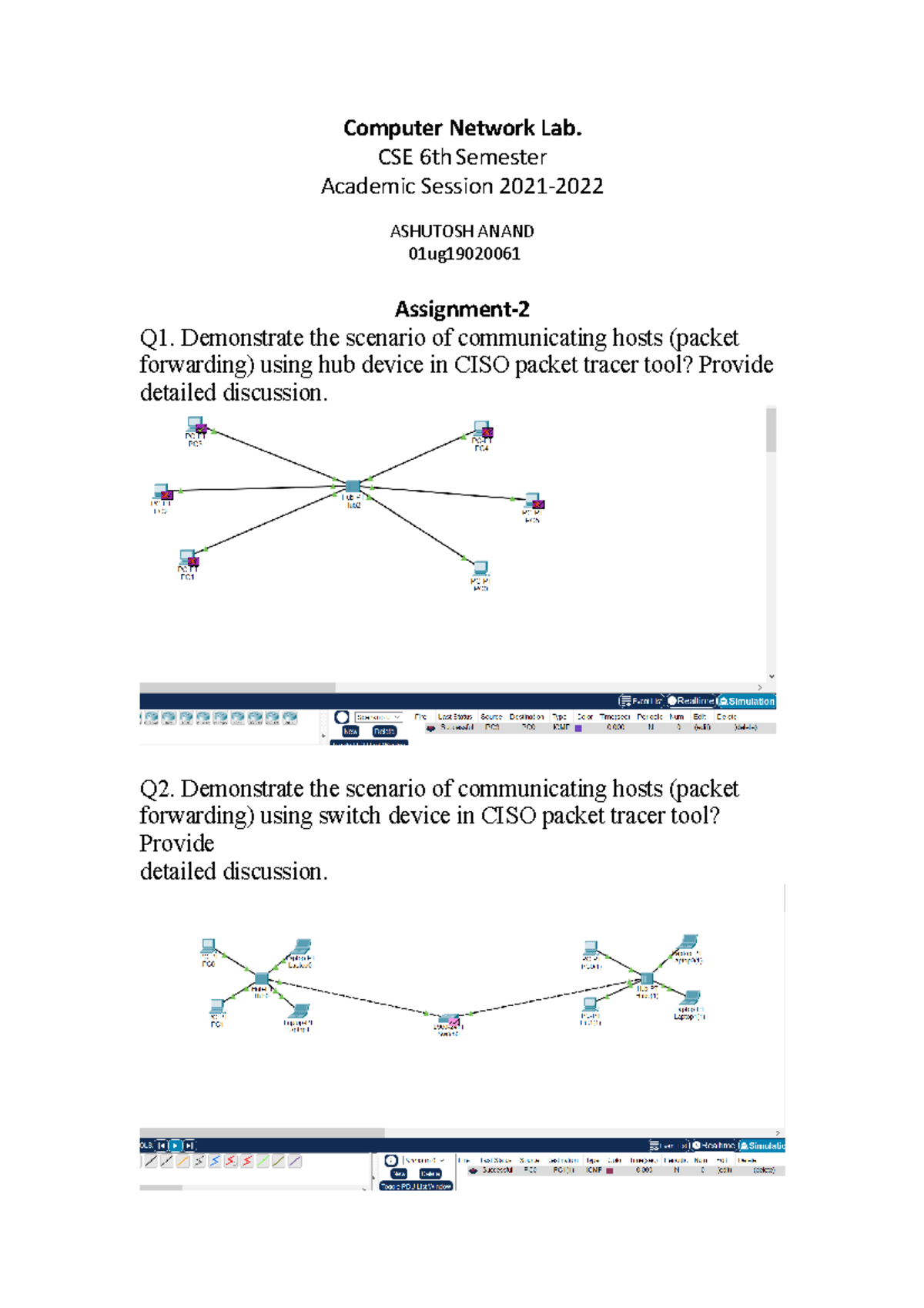 Cn-Assignment 2 - take this and let me download madarchod - Computer Network Lab. CSE 6th ...
