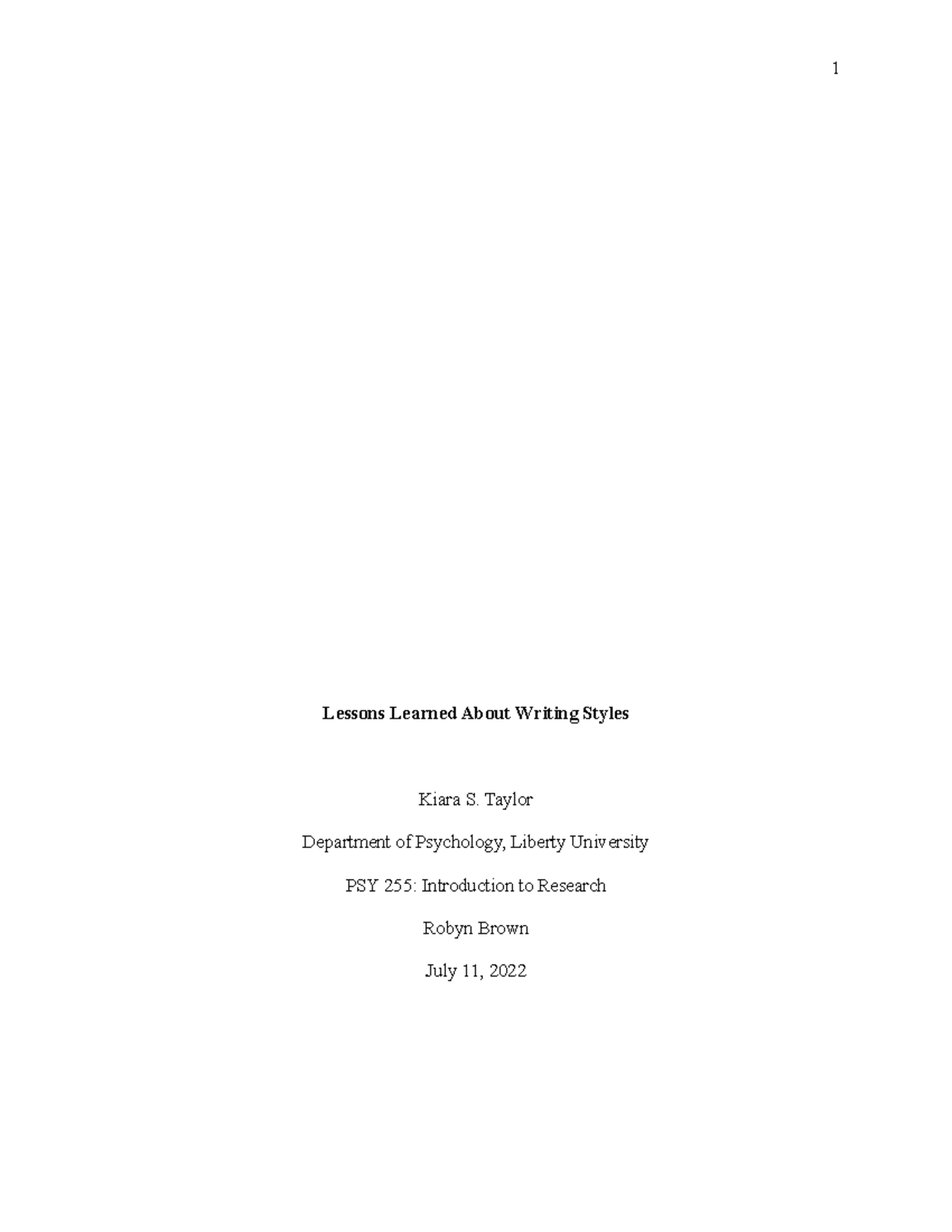 Taylor APAmodule 3 - This is the APA assignment that is given in week ...