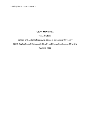 C493 Task 1- Leadership - Running head: LEADERSHIP EXPERIENCE 1 ...