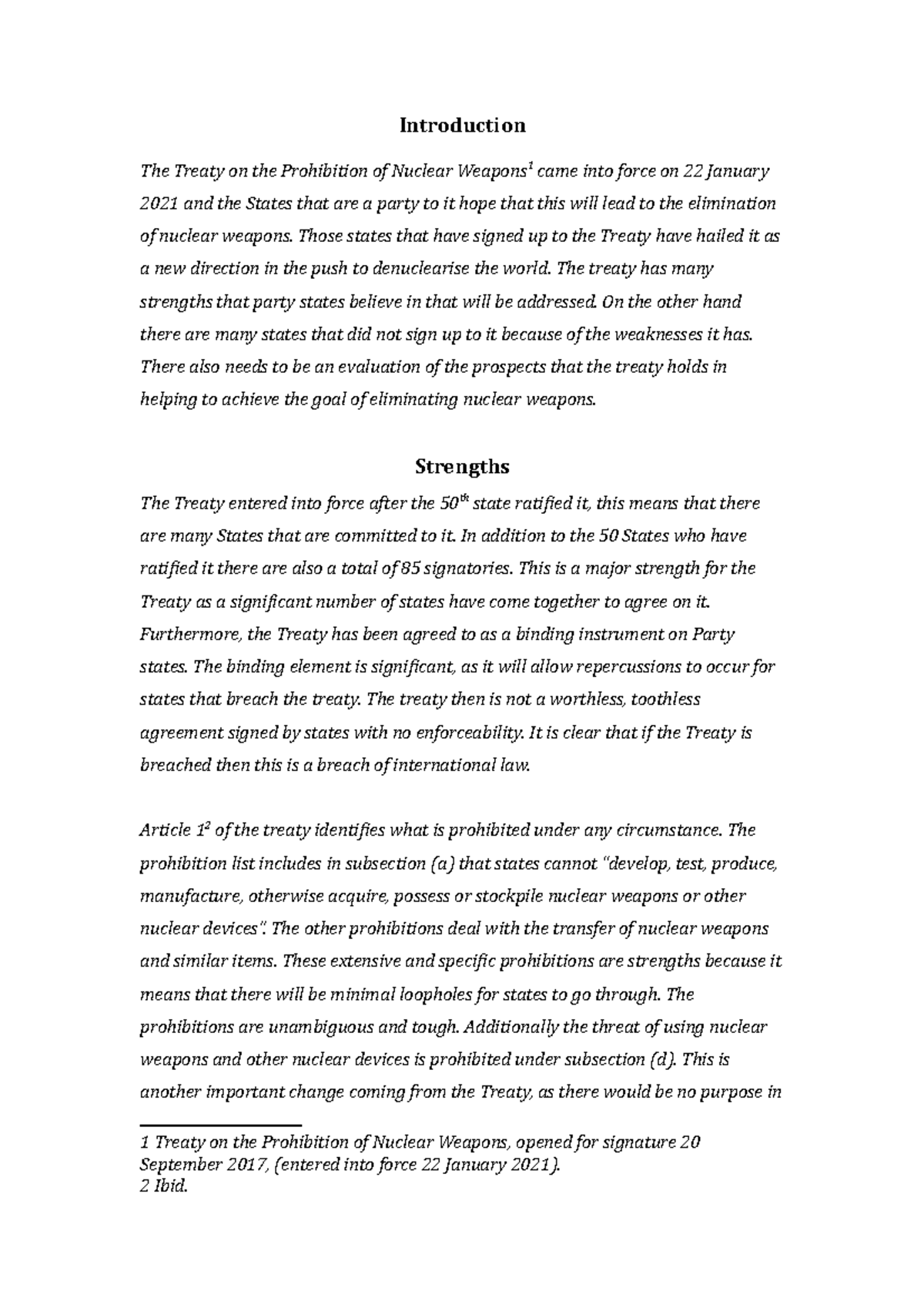 LAW OF Armed Conflict Essay - Introduction The Treaty on the ...