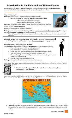 Lesson-2 - ... - Chapter 1 Understanding Philosophy by Doing It Lesson ...