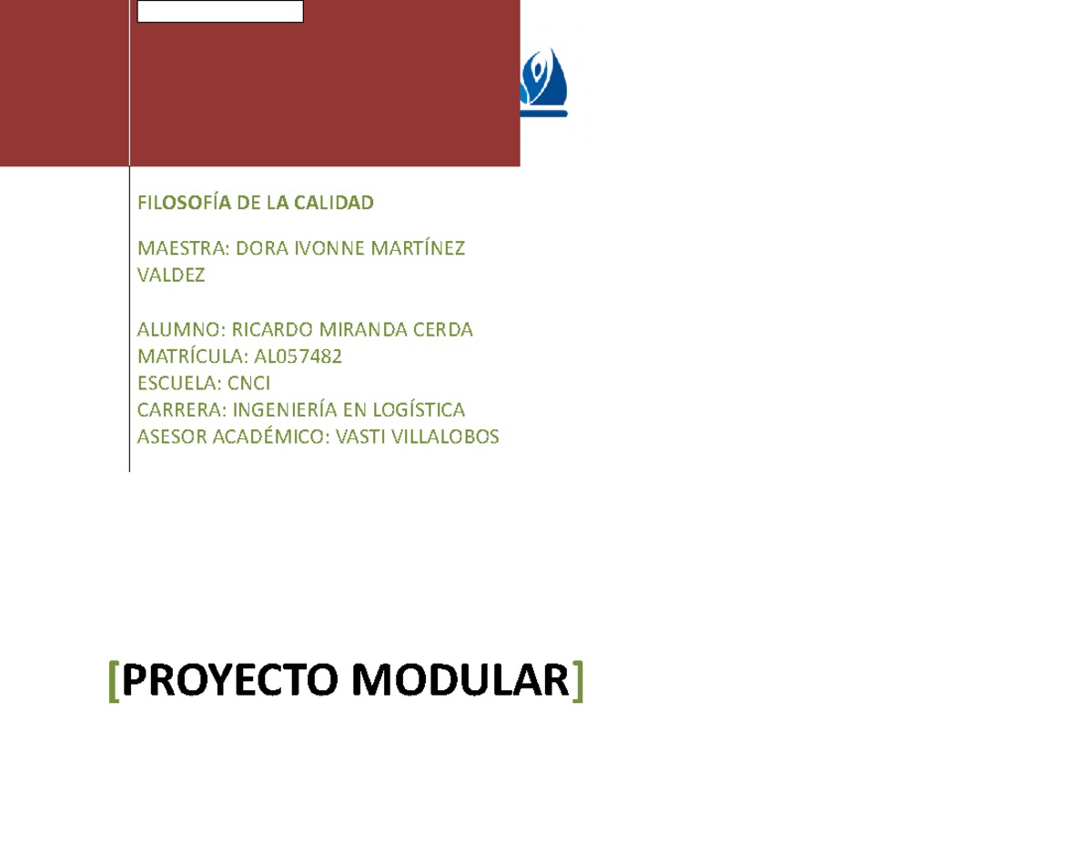 Filosofia de calida d tarea III - FILOSOFÍA DE LA CALIDAD MAESTRA: DORA IVONNE MARTÍNEZ VALDEZ ...