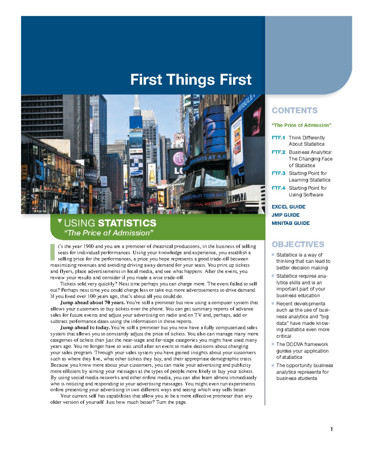 Bbs14 C00 firstthings - 1 First Things First CONTENTS “The Price of ...