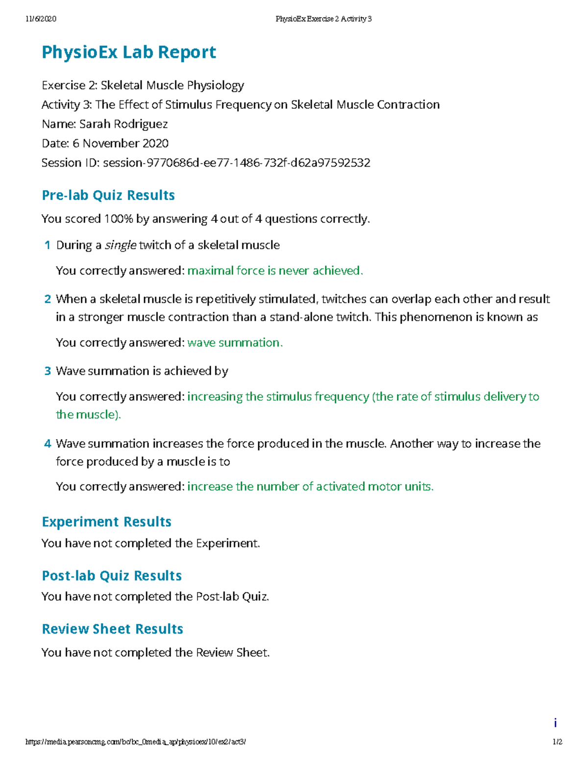Physio Ex Exercise 2 Activity 3 Lab Report - 11/6/2020 PhysioEx ...