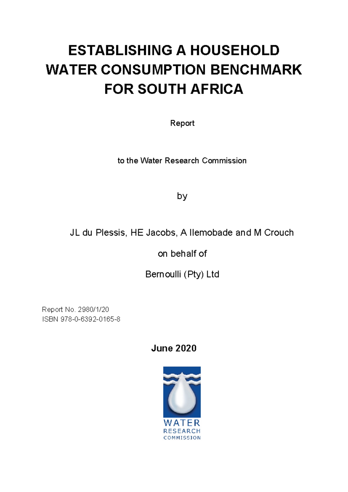 2980 final - Inve - ESTABLISHING A HOUSEHOLD WATER CONSUMPTION ...