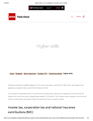 Inheritance tax 2 ACCA Qualification Students ACCA Global - Home ...