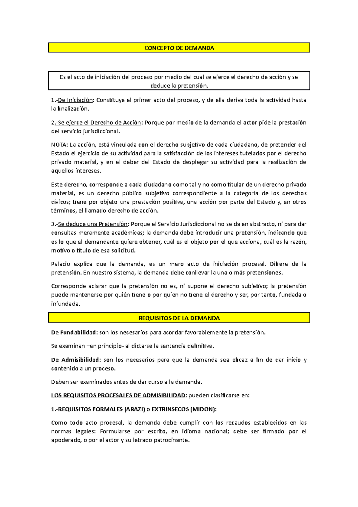 Resumen Demanda Concepto Y Requisitos Efectos Modificacion Y Ampliacion ...