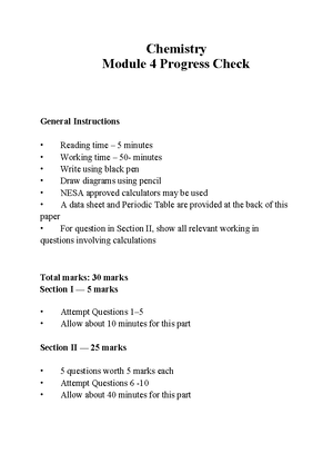 Y11 Chem Notes 2018 - Module 1-4 - Year 11 Chemistry Notes - 2018 Go to ...