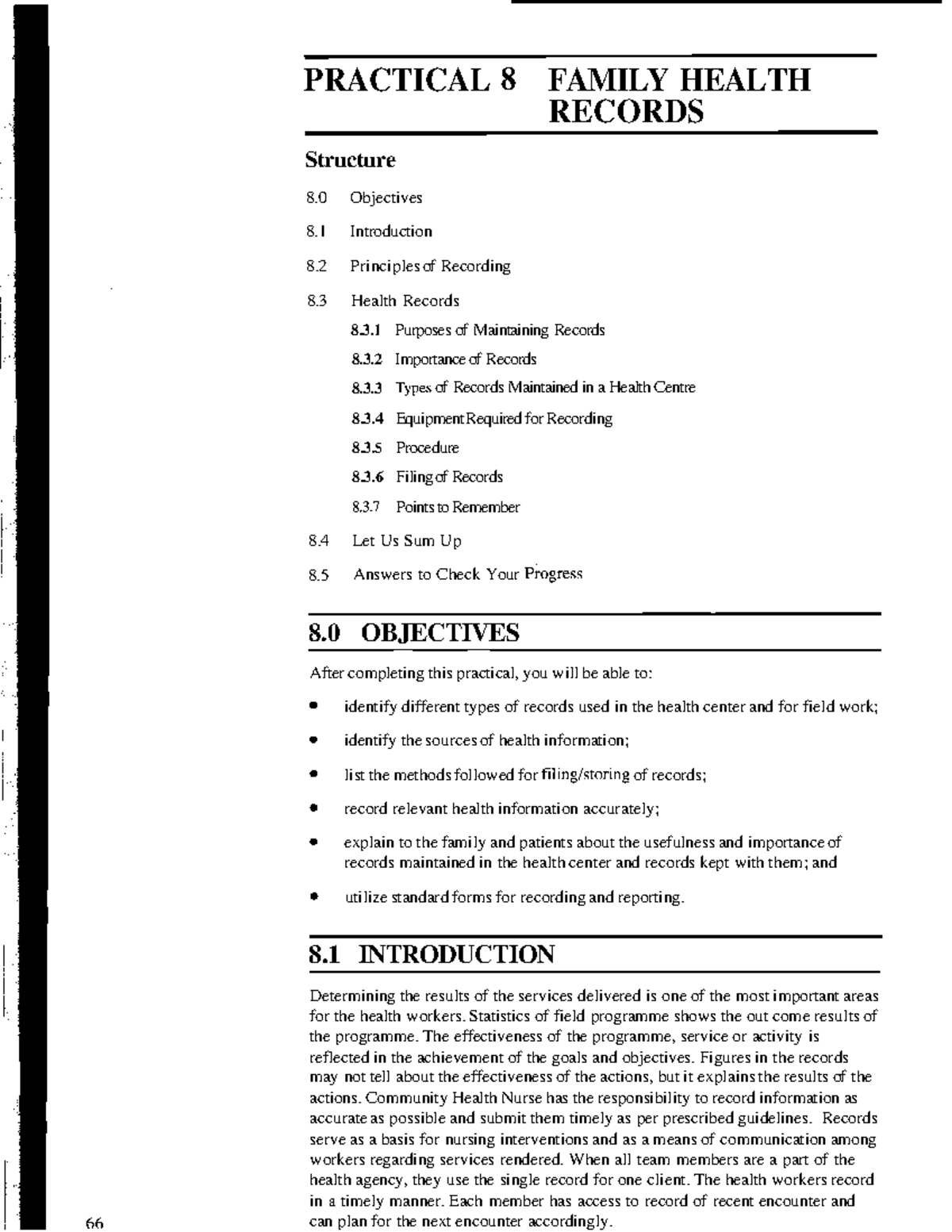 Family 8 Records - LECTURE - PRACTICAL 8 FAMILY HEALTH RECORDS ...