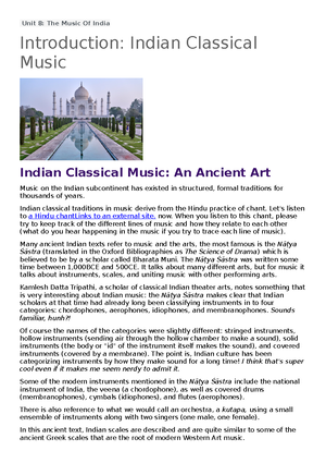 Unit 5 Tone Color and Instruments Around The World - These are the four ...