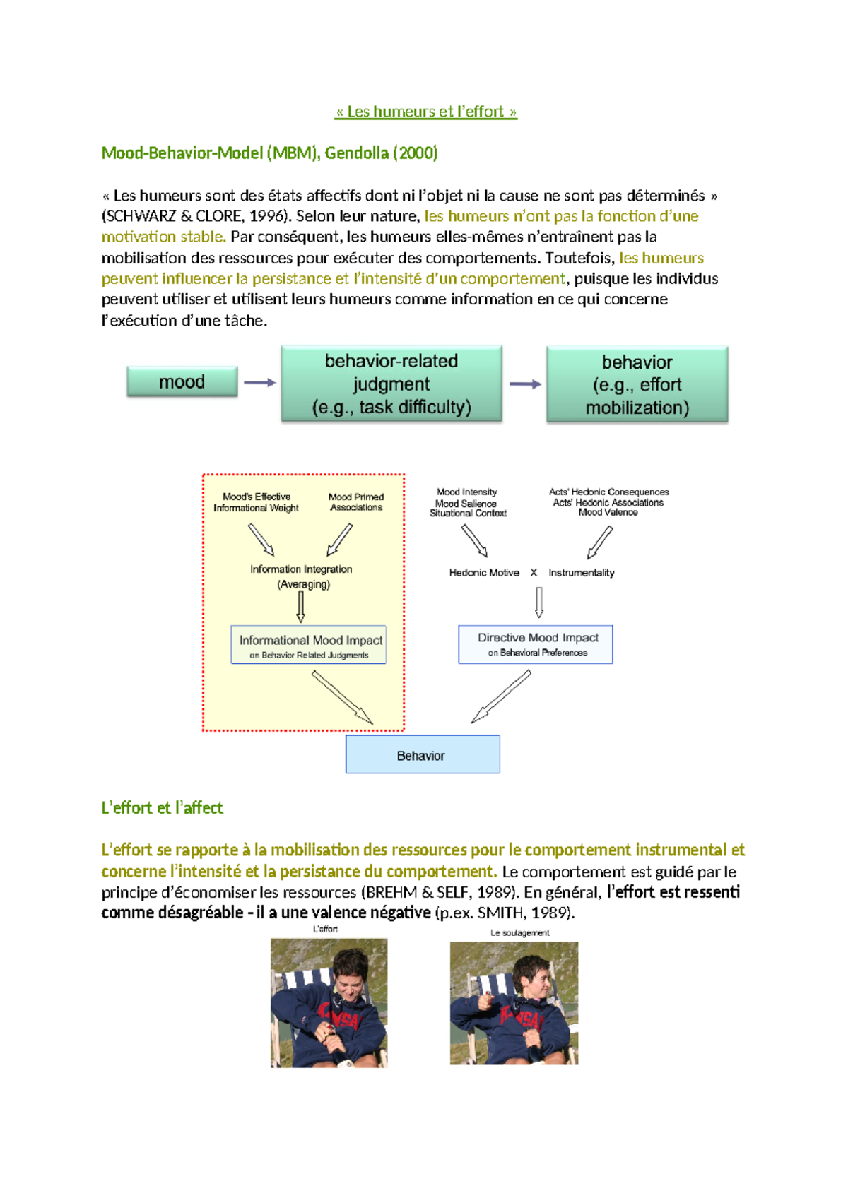 8. « Les humeurs et l’effort » - Selon leur nature, les humeurs n’ont ...