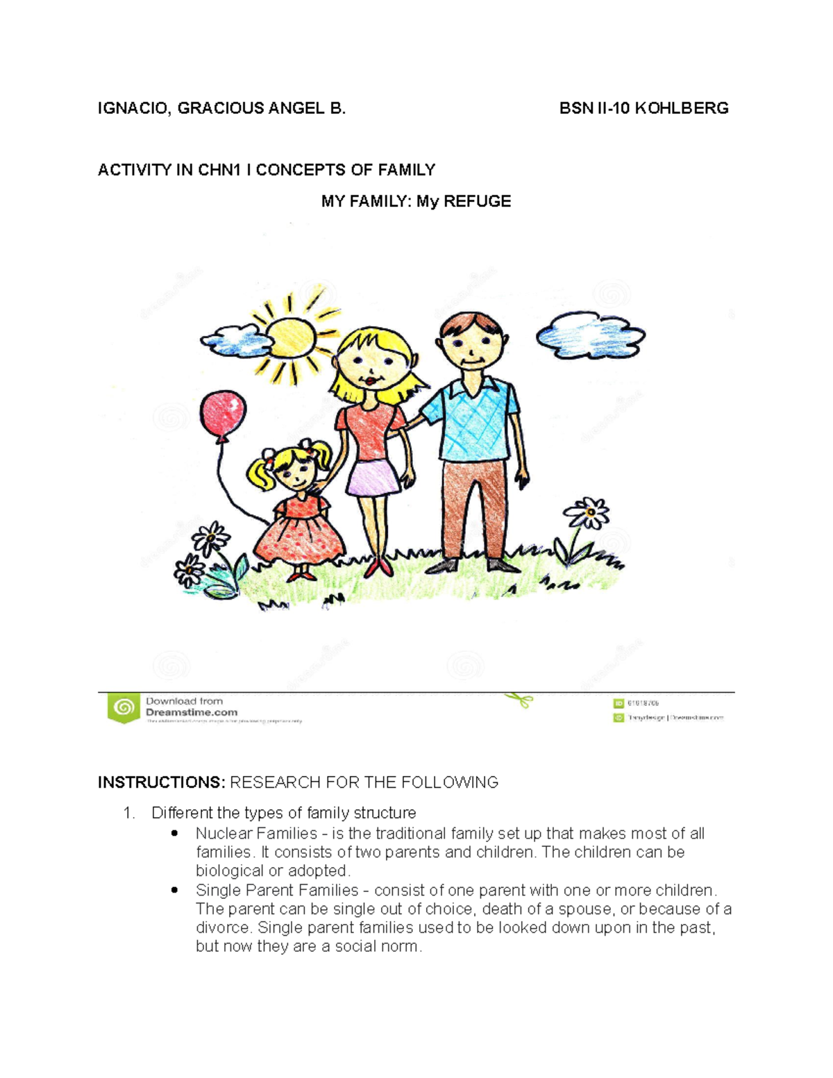 Activity IN CHN1 I Concepts OF Family - IGNACIO, GRACIOUS ANGEL B. BSN ...