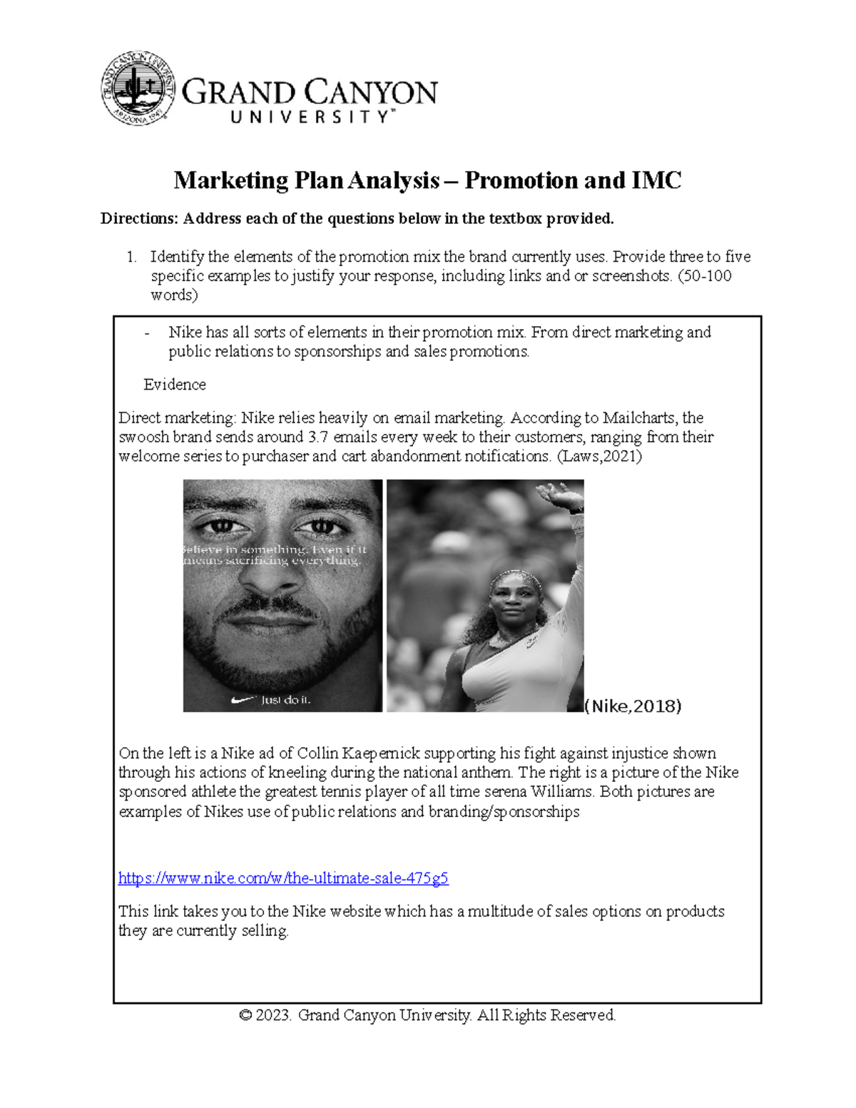MKT-315-RS-T6-Marketing-Plan-Analysis-Promotion-and-IMC - Marketing ...