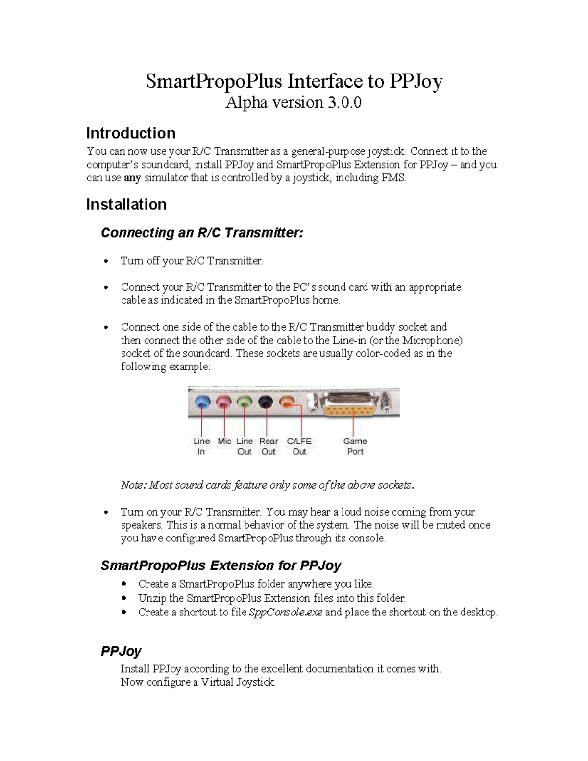 SPP-PPJ-3 - uhh - SmartPropoPlus Interface to PPJoy Alpha version 3 ...