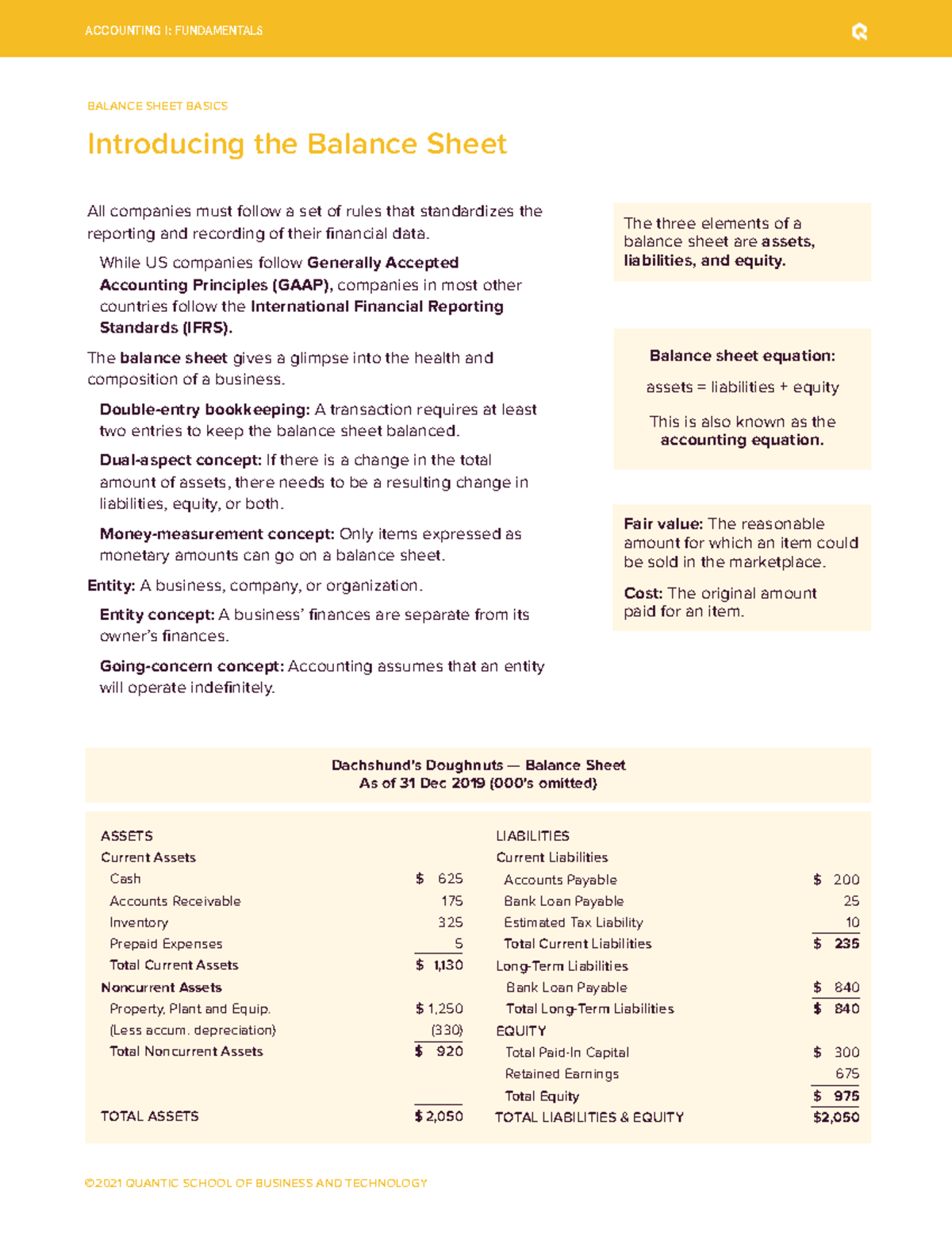 Financial Accounting Complete Note Summaries - Introducing the Balance ...
