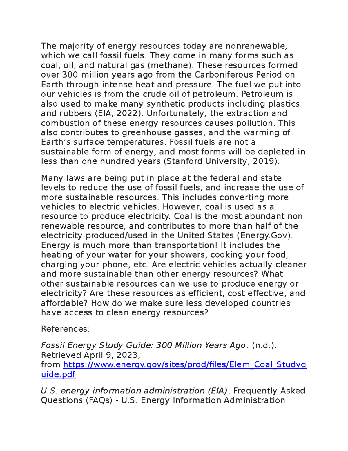 Renewable Energy Conversations - The majority of energy resources today ...