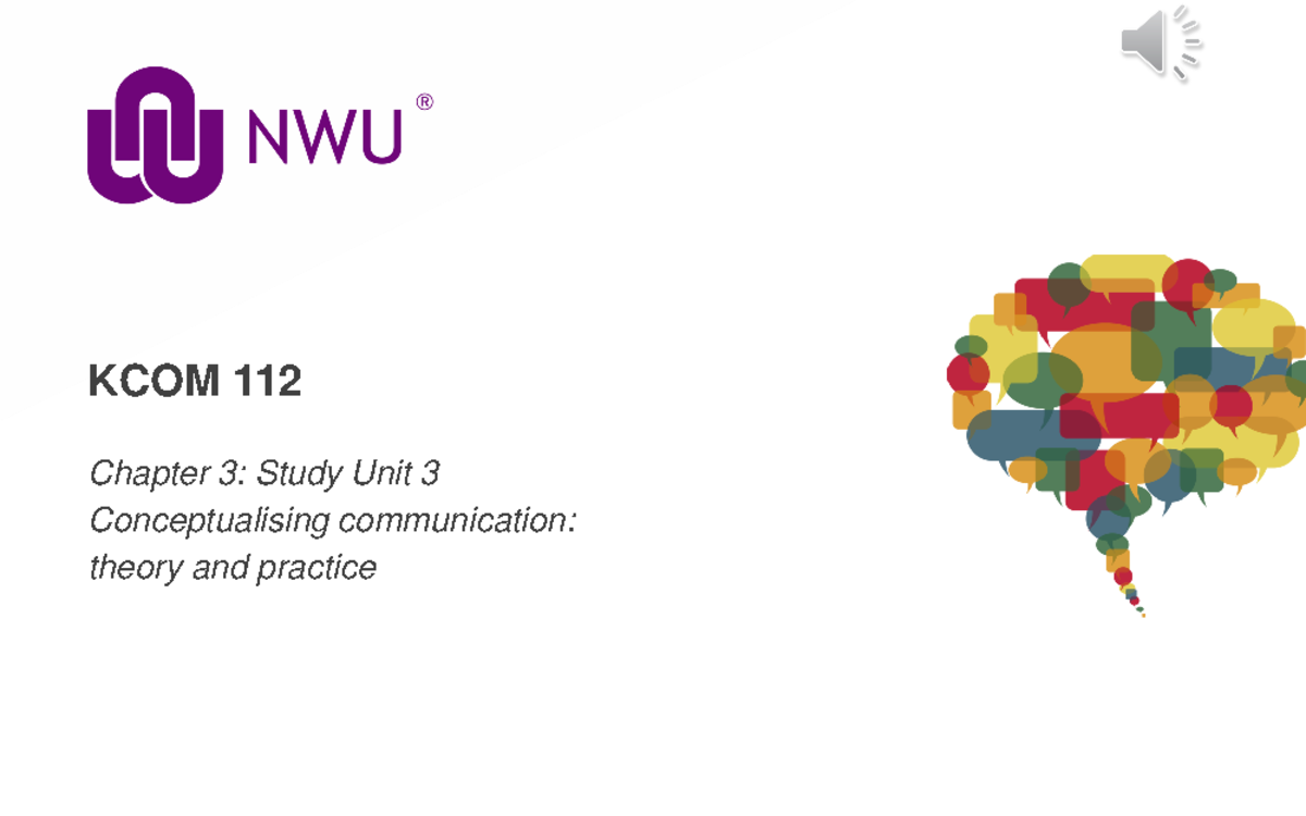 Chapter 3uuy - KCOM 112 Chapter 3: Study Unit 3 Conceptualising ...