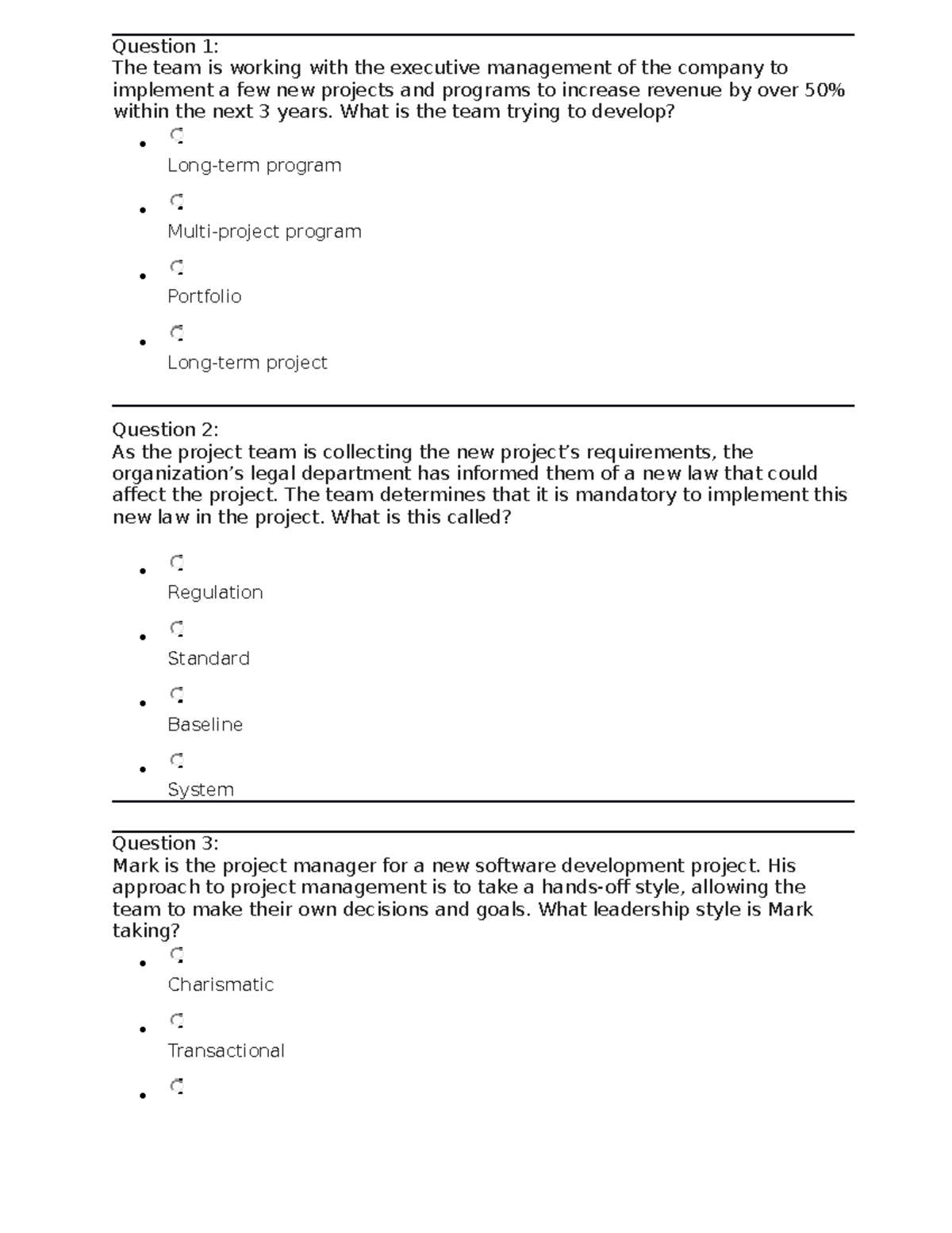 Total Questions Introduction - Question 1: The team is working with the ...