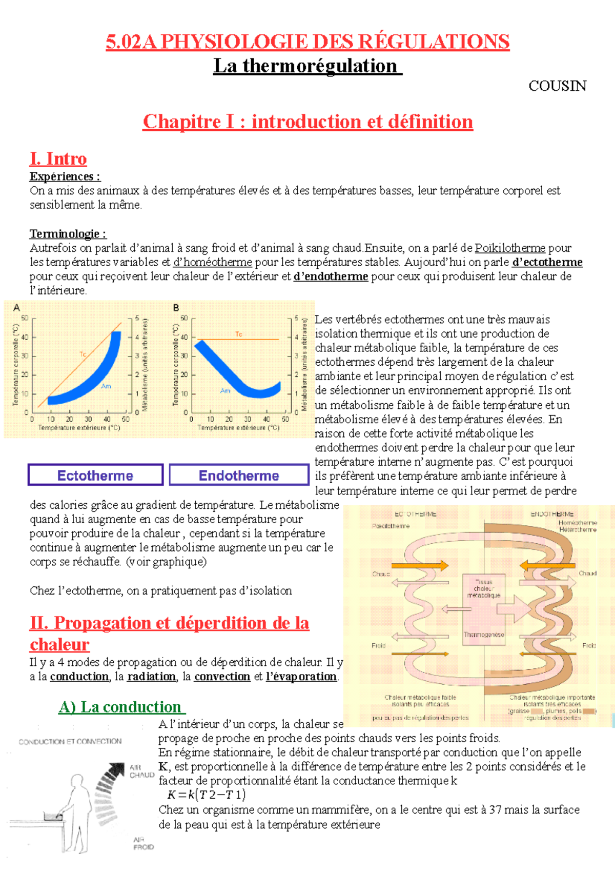 Cours sur la physiologie des organismes et de la régulation - 5 ...