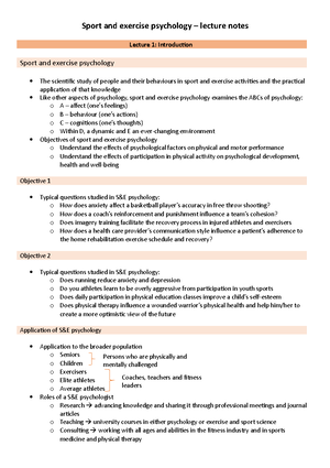 Week 3 - Worksheet - Arousal and Flow - 92530 Sport & Exercise ...