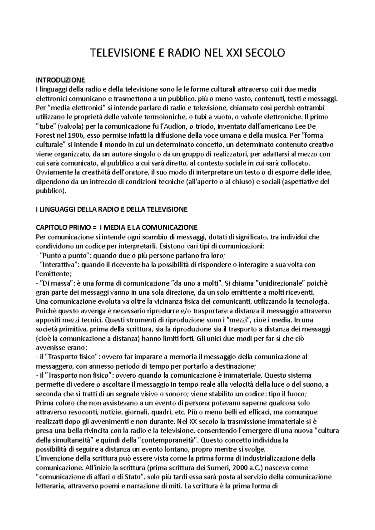 Televisione E Radio NEL XXI Secolo - TELEVISIONE E RADIO NEL XXI SECOLO ...