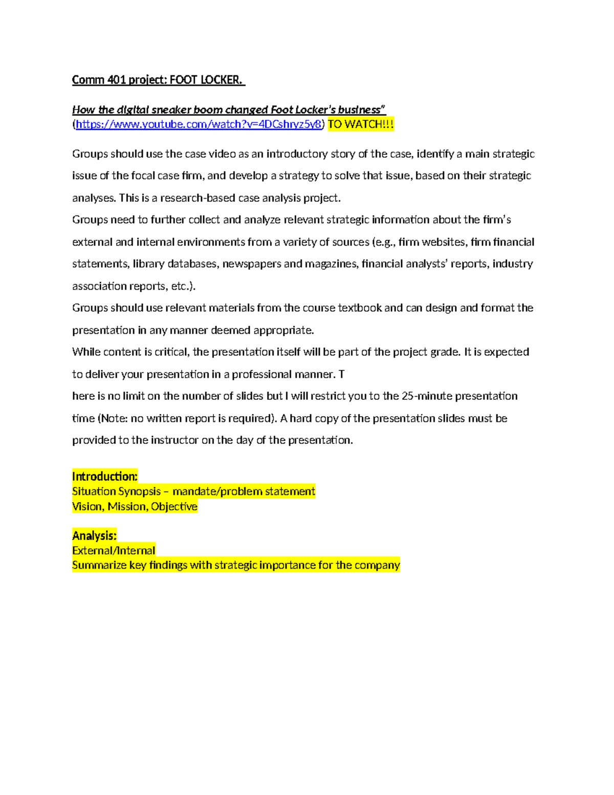 Comm 401 project - Comm 401 project: FOOT LOCKER. How the digital ...