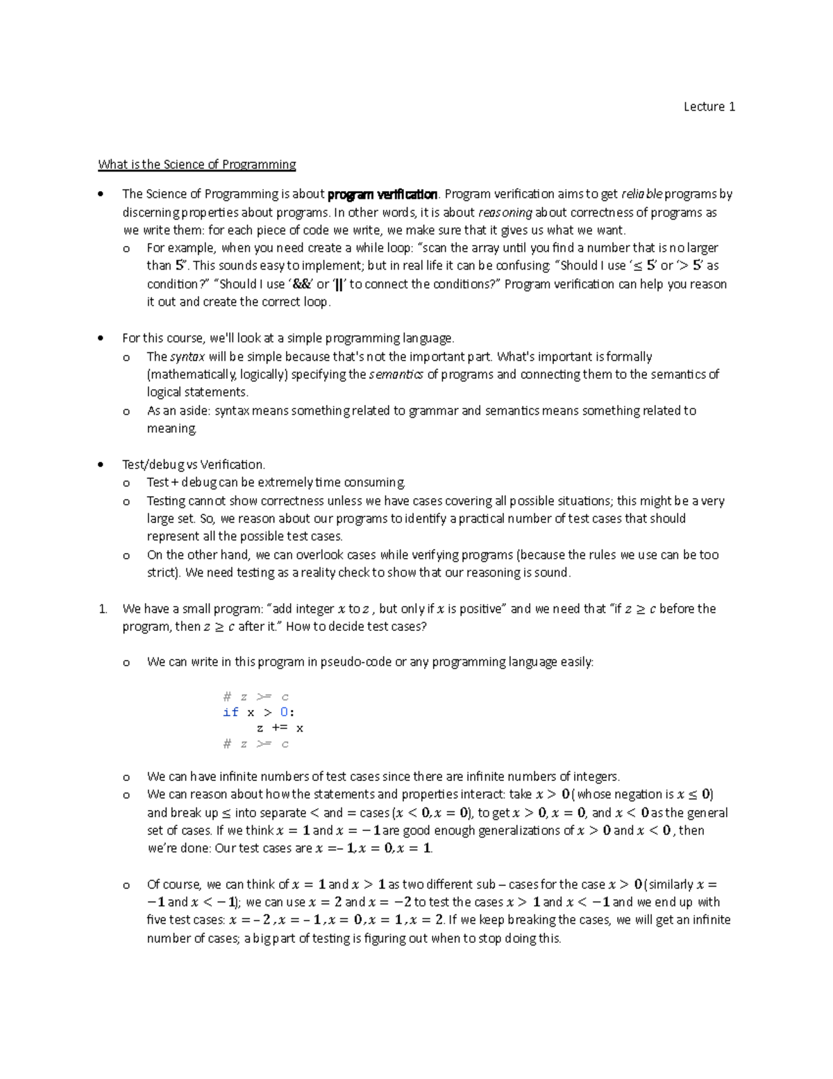 Lecture 1 - 2024 fall semester notes - Lecture 1 What is the Science of ...