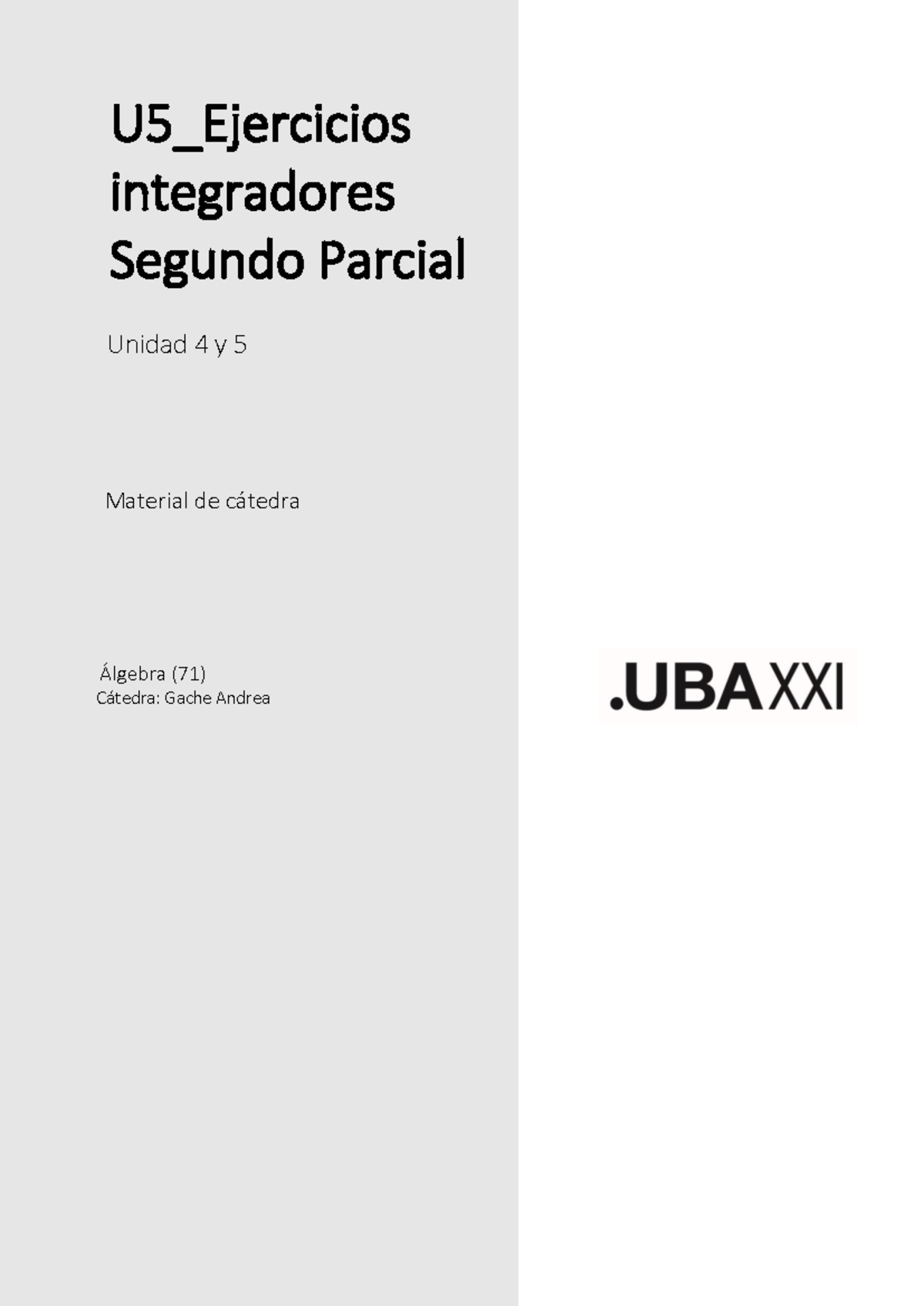 U5 Ejercicios integradores Segundo Parcial 2C 2022 - U 5 _Ejercicios integradores Segundo ...