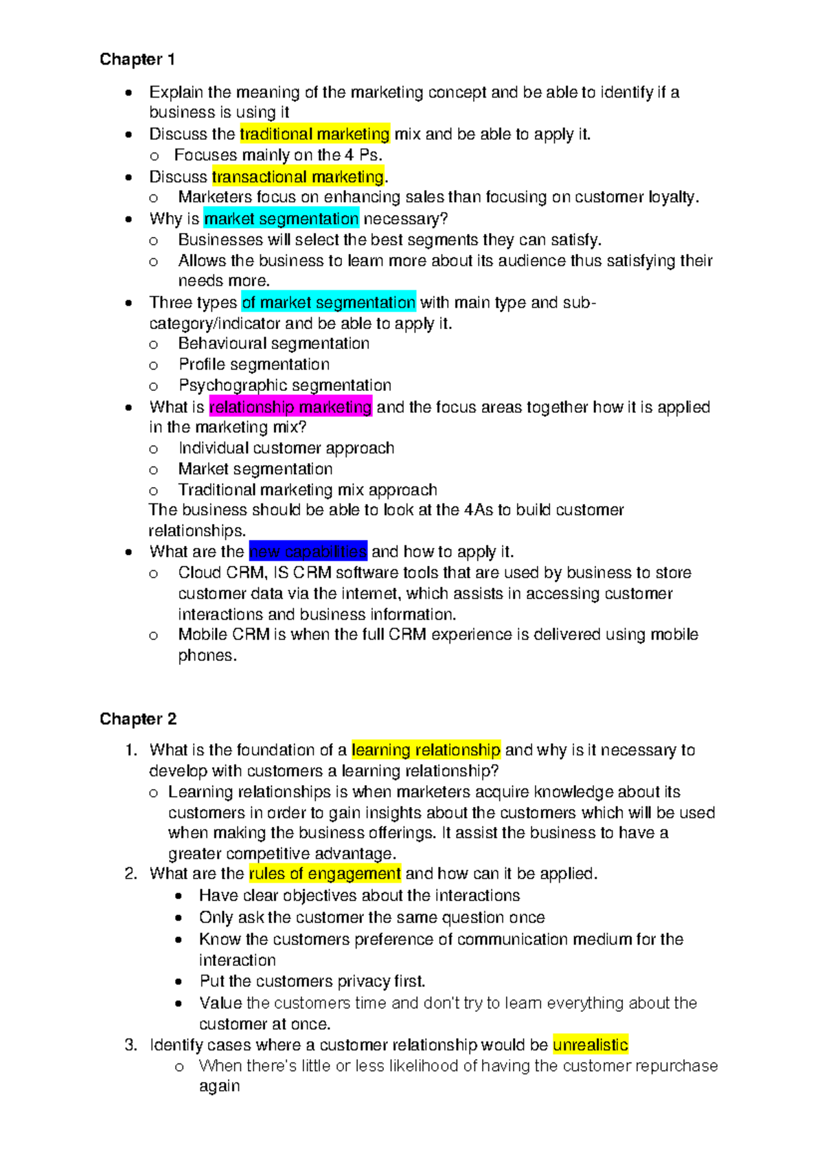 Test 1 questions for Chapters 1-4 - Chapter 1 - Explain the meaning of ...