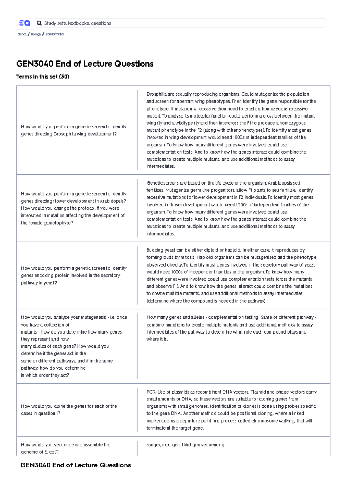 ELQ 2 - Questions for practice - Upgrade: Free 7-da... GEN3040 End of ...