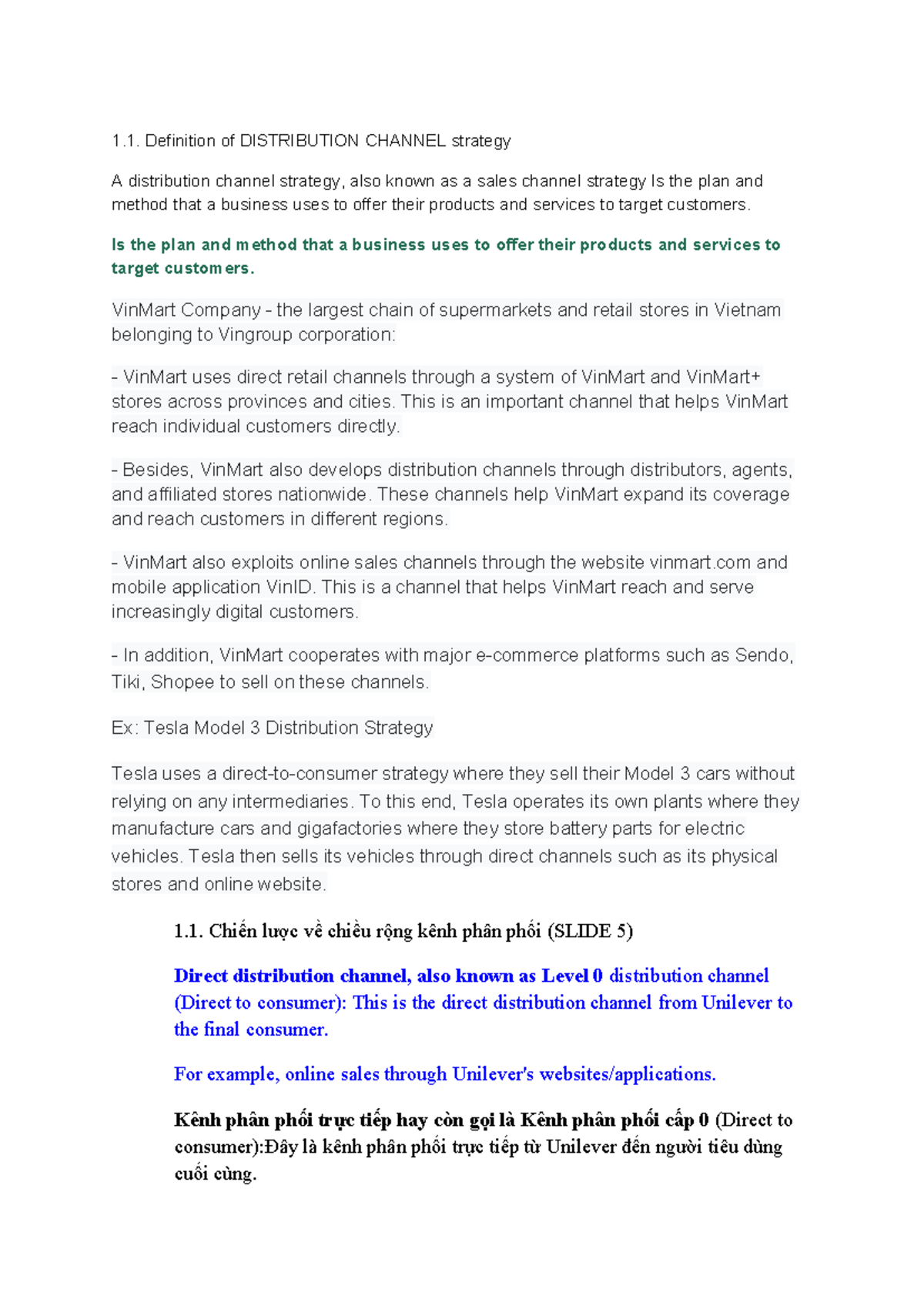 Strategy IN Building Distribution Channels - 1. Definition of ...