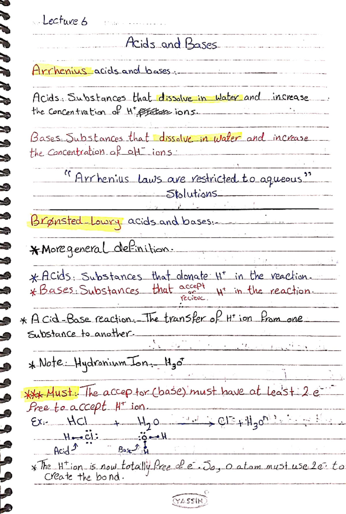 Acids and Bases - Lectuve 65 Acids and ases Archenius acids- Acids 3ubstances_that dissalve in ...