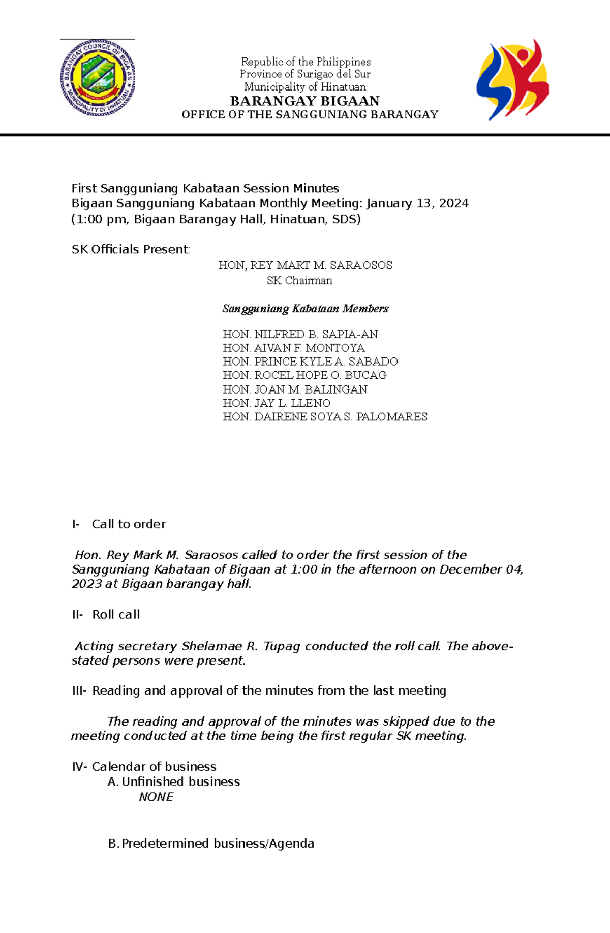 Session-2 - sample guide - Republic of the Philippines Province of ...