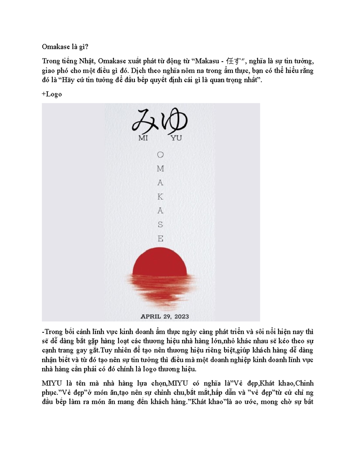 ẨM THỰC - QUAN TRI AM THUC - Omakase là gì? Trong tiếng Nhật, Omakase ...